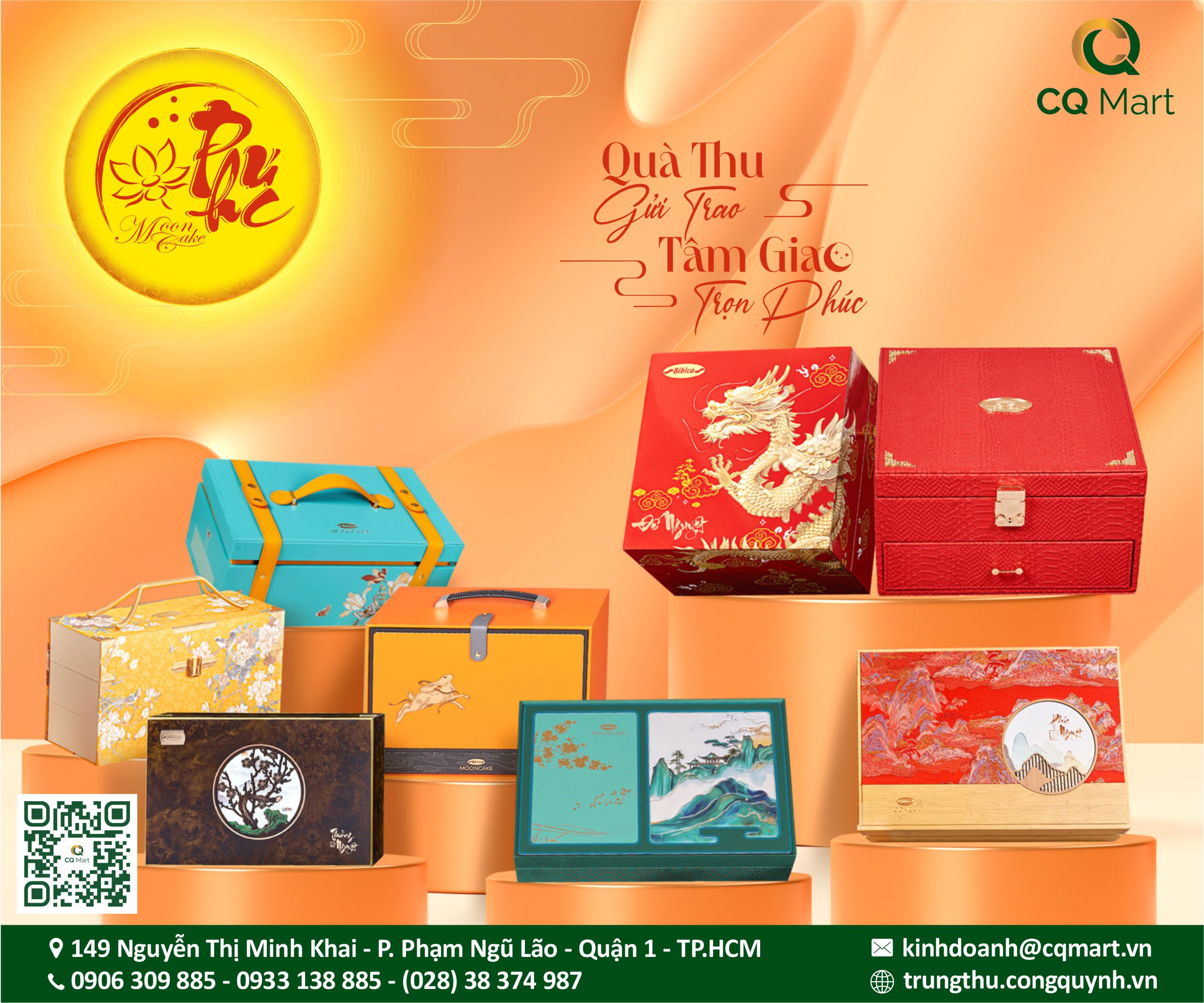 CQ Mart Food & Wine. Bánh Trung Thu Bibica 2025 Hộp Bách Nguyệt